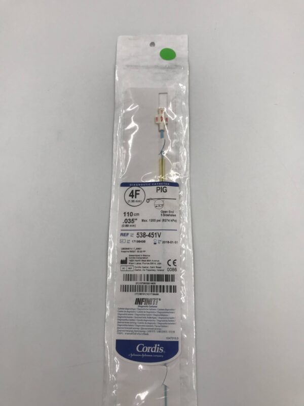CORDIS 538-451V Infiniti Diagnostic Catheter PIG 4F 110cm (X) - GB TECH USA