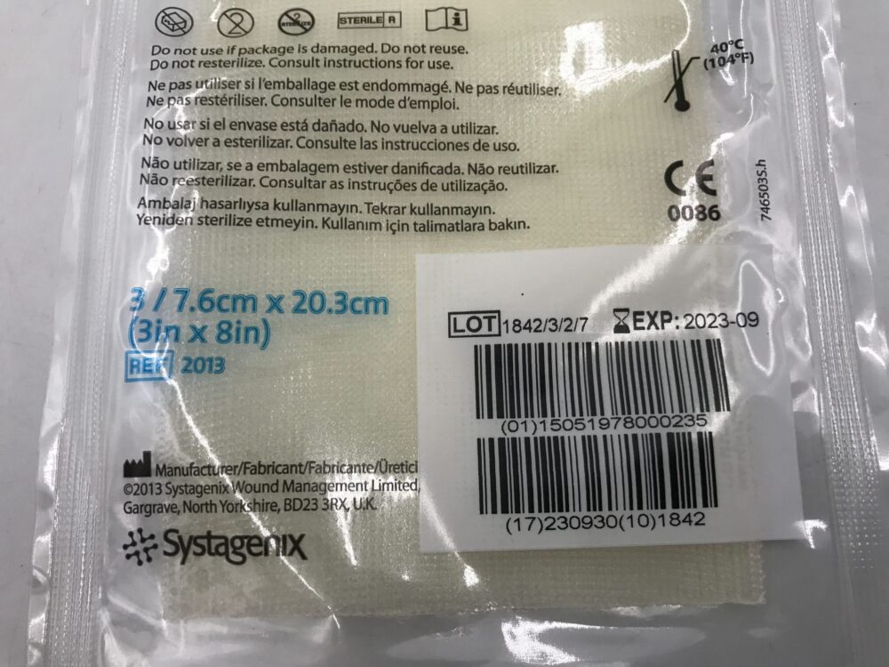SYSTAGENIX 2013 Adaptic Non-Adhering Dressing 3/7.6cm x 20.3cm - GB ...