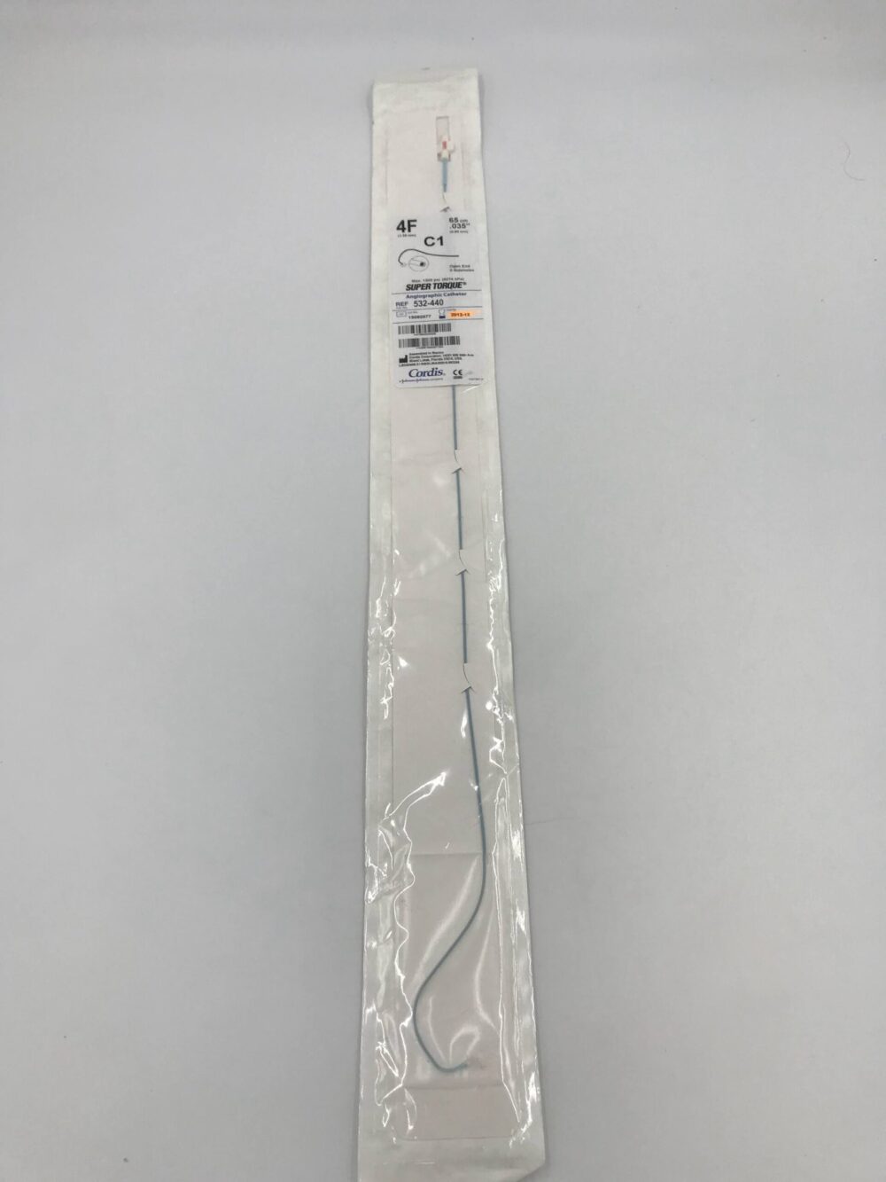 CORDIS 532-440 Super Torque Angiographic Catheter C1 4F 65cm (X) - GB ...