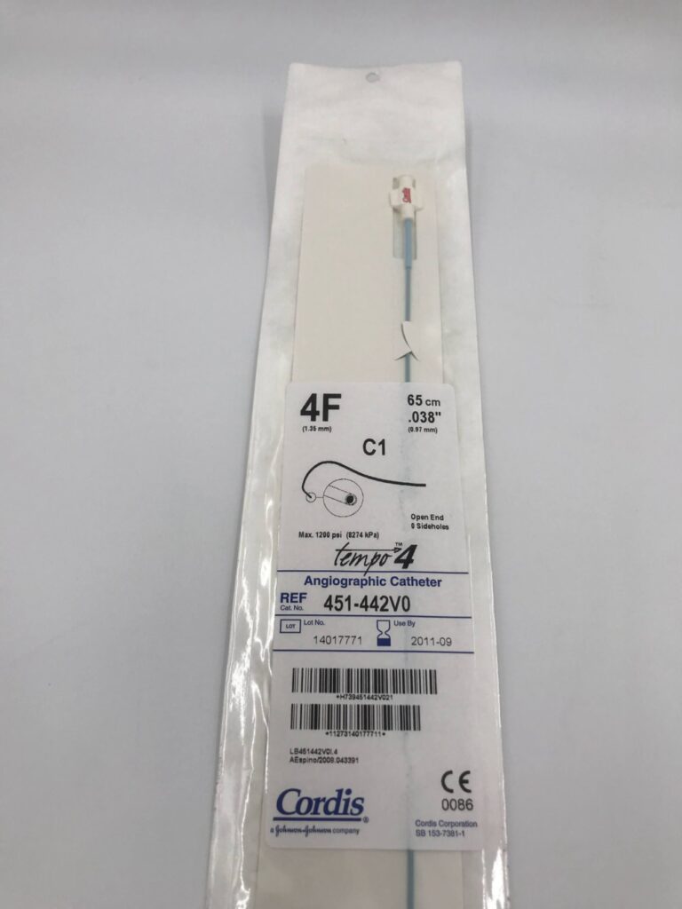 CORDIS 451-442V0 Tempo4 Angiographic Catheter C1 4F (X) - GB TECH USA
