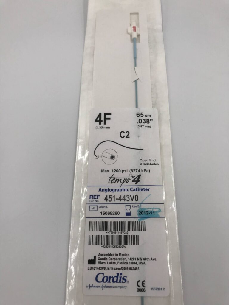 CORDIS 451-443V0 Tempo4 Angiographic Catheter C2 4F 65cm (X) - GB TECH USA