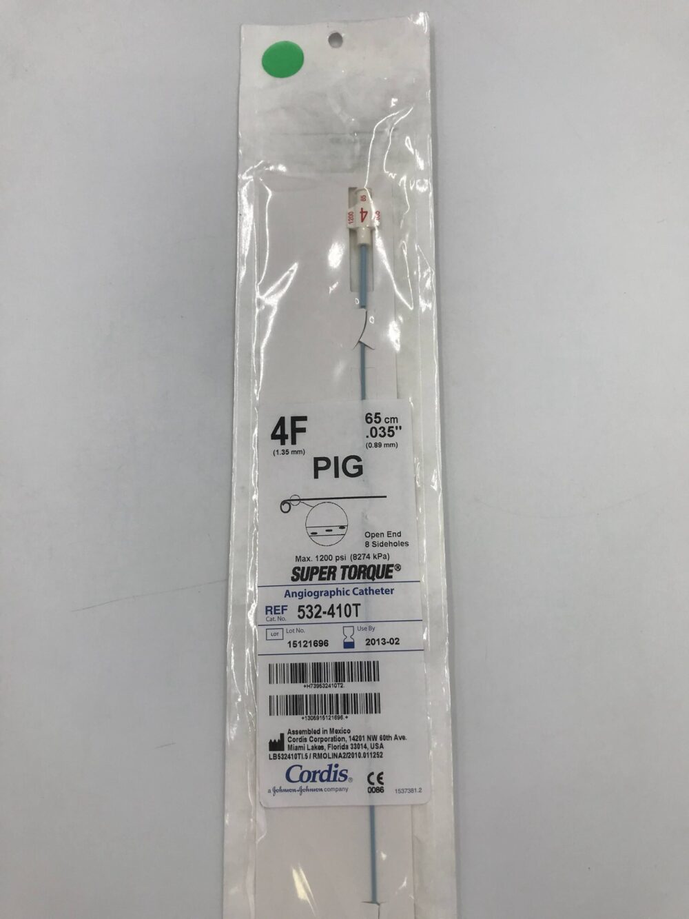 CORDIS 532-410T Super Torque Angiographic Catheter PIG 4F 65cm(X) - GB ...