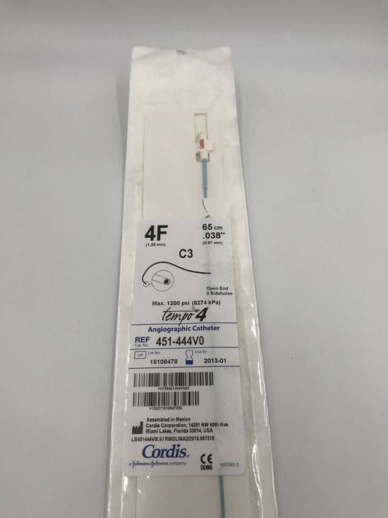 CORDIS 451-444V0 Tempo4 Angiographic Catheter C3 4F 65cm (X) - GB TECH USA
