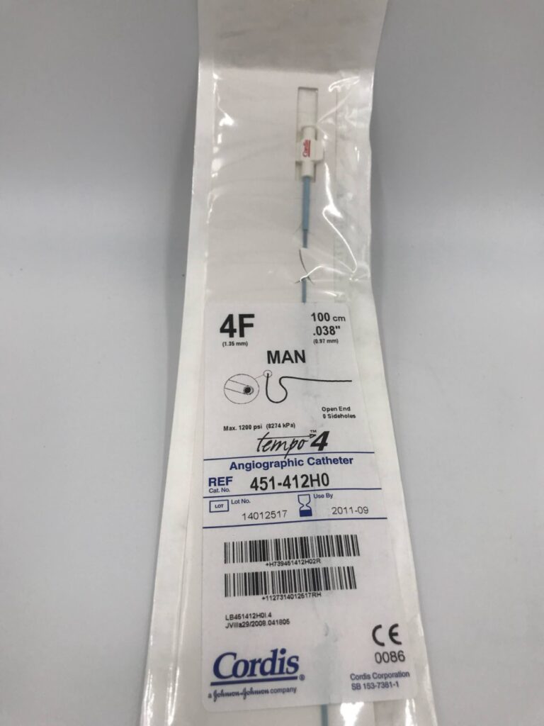 CORDIS 451-412H0 Tempo4 Angiographic Catheter MAN 4F 100cm (X) - GB TECH USA