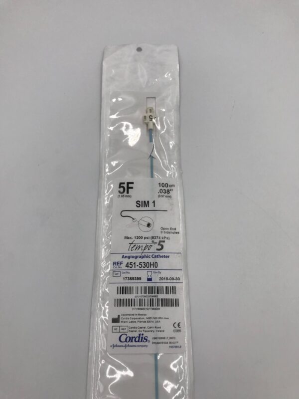 CORDIS 451-530H0 Tempo5 Angiographic Catheter SIM 1 5F 100cm (X) - GB ...