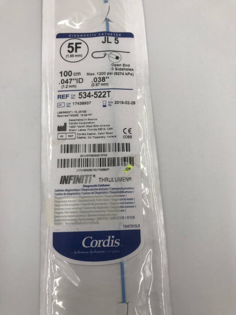 CORDIS 534-522T Infiniti Diagnostic Catheter JL5 5F (X) - GB TECH USA