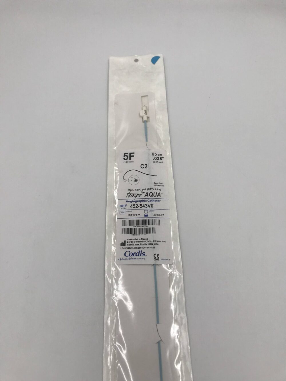 CORDIS 452-543V0 Tempo Aqua Angiographic Catheter C2 5F (X) - GB TECH USA