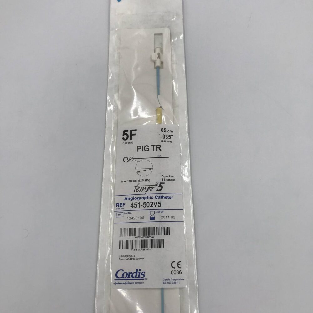 CORDIS 532-598C Super Torque MB Angiographic Catheter Pig 5F 65cm (X ...