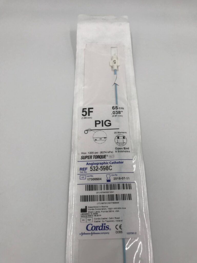 CORDIS 532-598C Super Torque MB Angiographic Catheter Pig 5F 65cm (X ...