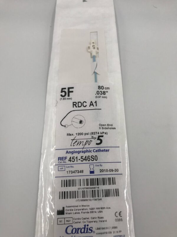 CORDIS 451-546S0 Tempo5 Angiographic Catheter RDC A1 5F (X) - GB TECH USA