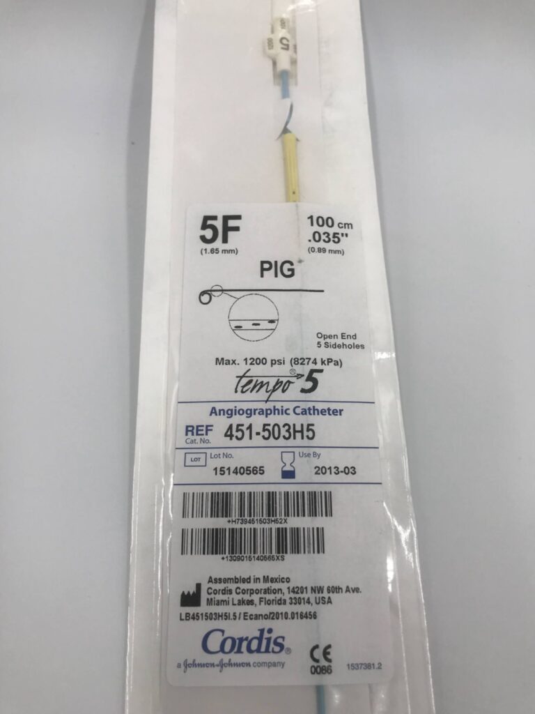 CORDIS 451-503H5 Tempo5 Angiographic Catheter PIG 5F (X) - GB TECH USA