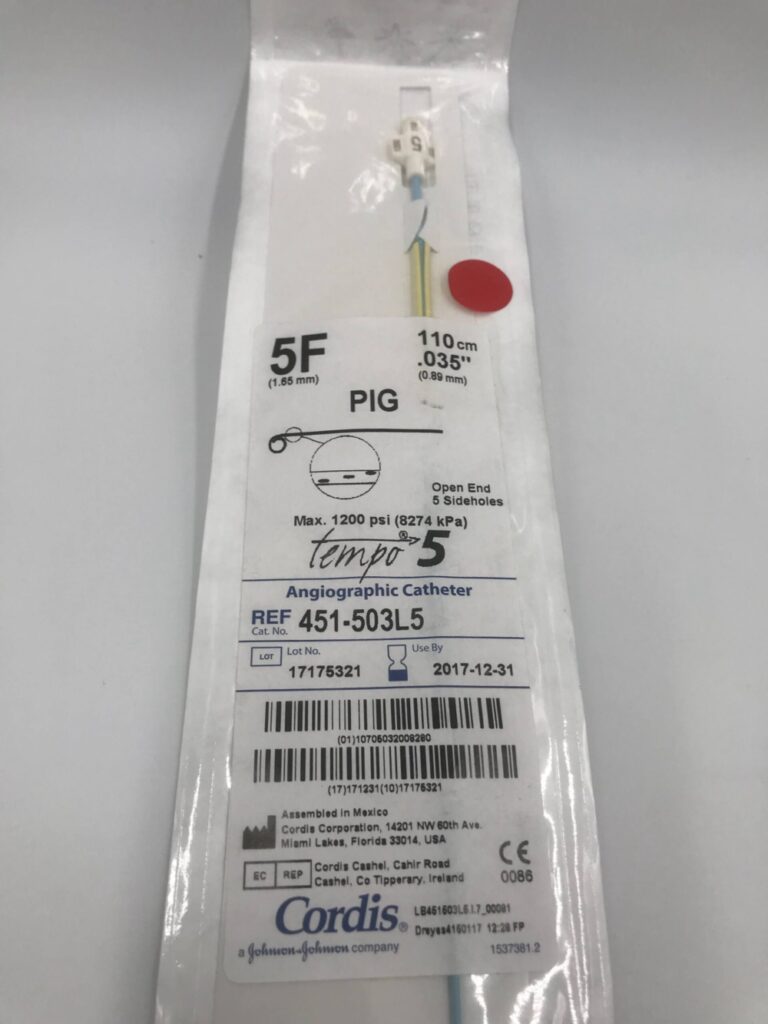 CORDIS 451-503L5 Tempo5 Angiographic Catheter PIG 5F (X) – GB TECH USA