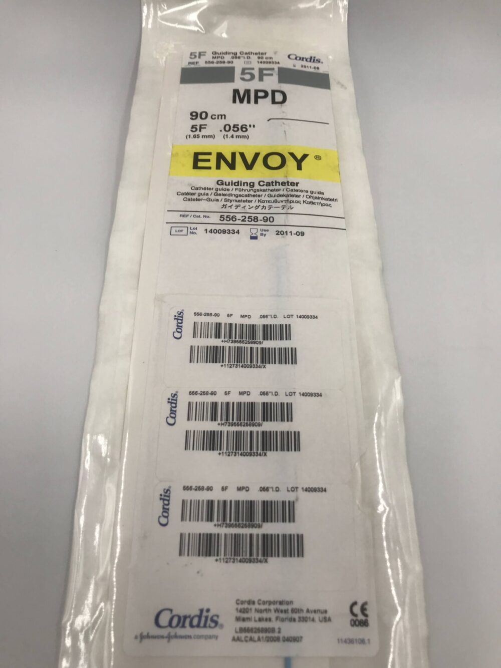 CORDIS 556-258-90 ENVOY Guiding Catheter MPD 5F (X) - GB TECH USA