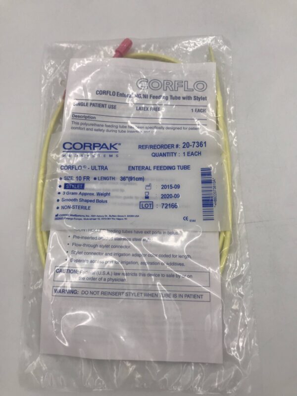 Corpak Medsystems 20-7361 Corflo-Ultra Enteral Feeding Tube 10FR (X ...