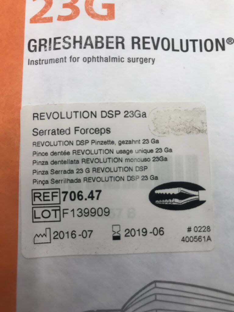 Alcon 706.47 Revolution DSP 23Ga Serrated Forceps (X) - GB TECH USA
