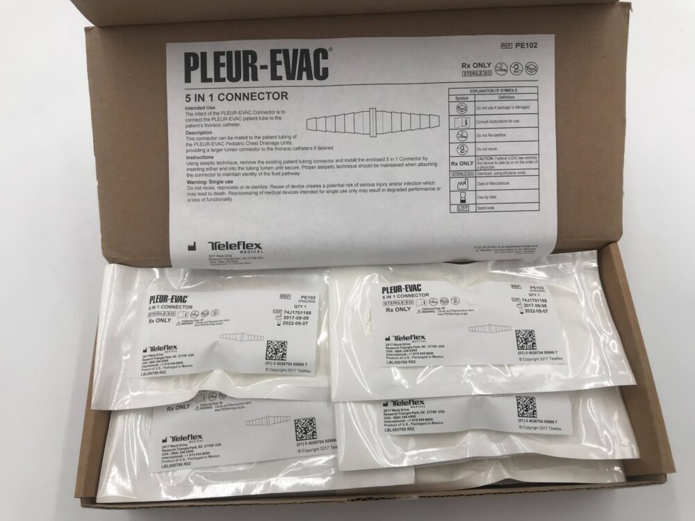 Teleflex PE102 Pleur-Evac 5 in 1 Connector (20/Box) (X) - GB TECH USA