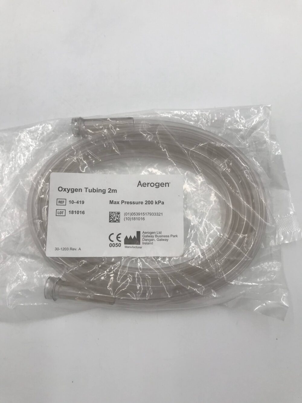 Aerogen 10-419 Oxygen Tubing 2m, Max Pressure 200 kPa - GB TECH USA