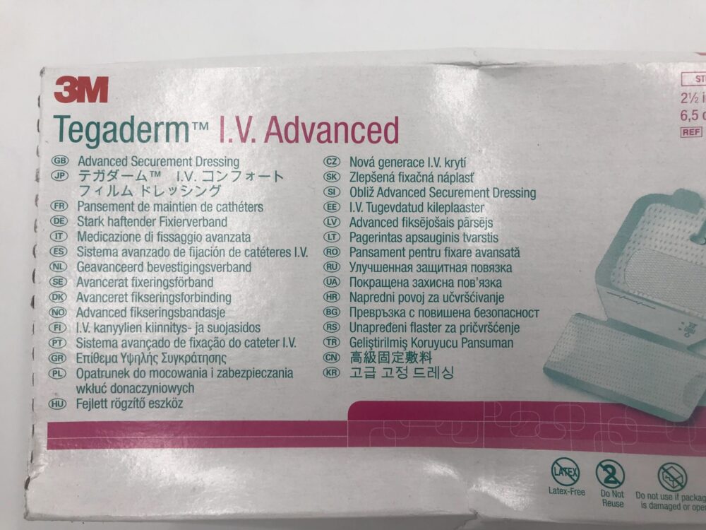 3M 1683 Tegaderm I.V. Advanced Securement Dressing 2 1/2" x 2 3/4"(99 ...
