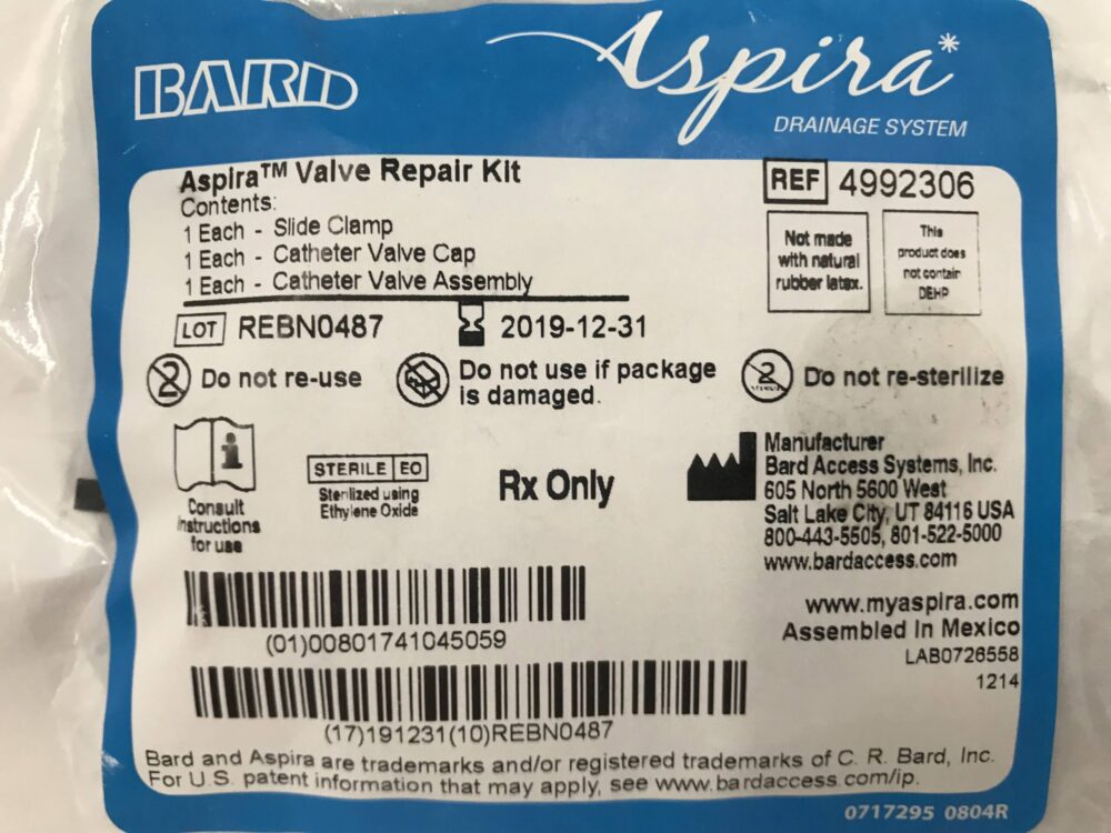 Bard 4992306 Aspira Valve Repair Kit (X) – GB TECH USA