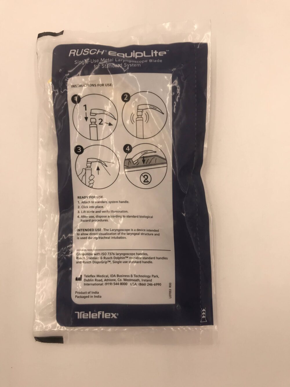 TELEFLEX 004651003 Rusch EquipLite Single Use Metal Laryngoscope Blade ...