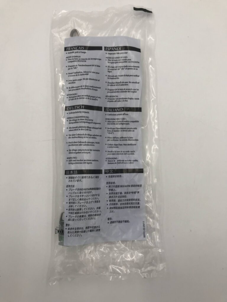 TELEFLEX 4324R Rusch Green Disposable Metal Laryngoscope Blade, MILL4 ...