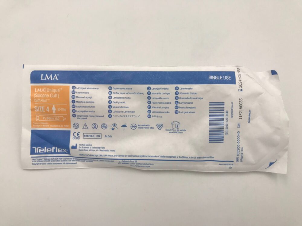 LMA Unique Silicone Cuff Laryngeal Mask Airway – GB TECH USA