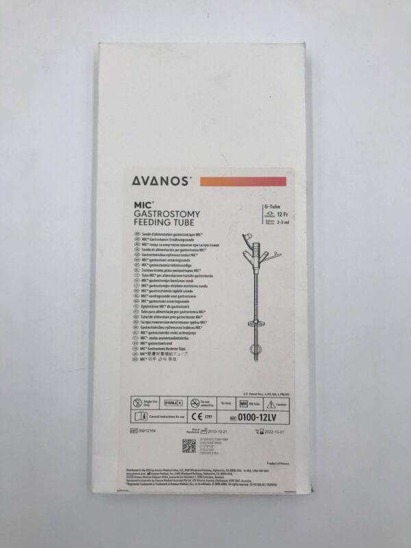 AVANOS 0100-12LV MIC Gastrostomy Feeding Tube, G-Tube 12Fr (X) – GB ...