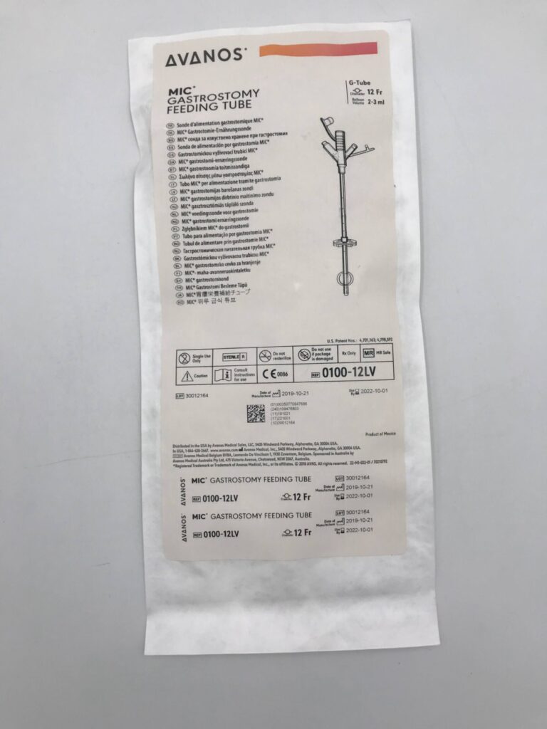 AVANOS 0100-12LV MIC Gastrostomy Feeding Tube, G-Tube 12Fr (X) – GB ...