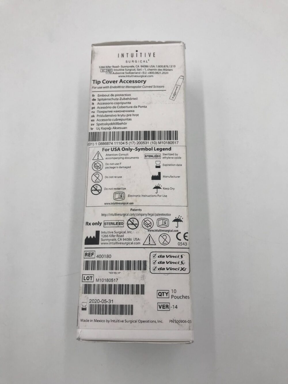 Intuitive Surgical 400180 Tip Cover Accessory (10/Box) (X) - GB TECH USA