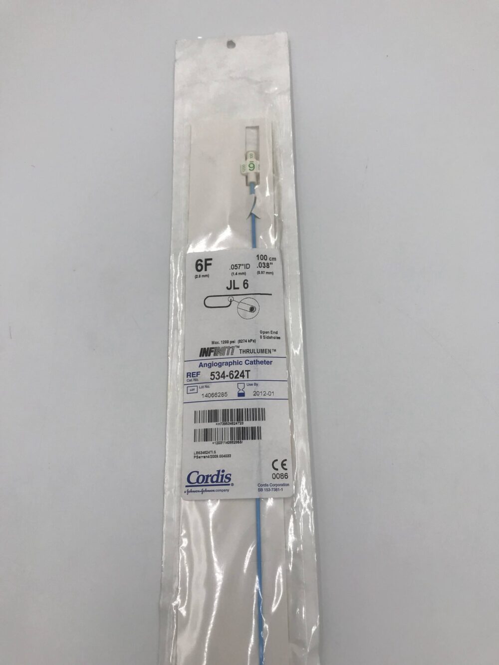 CORDIS 532-624 SuperTorque Angiographic Catheter JL6 6F (X) - GB TECH USA