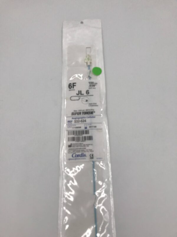 CORDIS 534-624 Super Torque Angiographic Catheter JL6 6F (X) - GB TECH USA