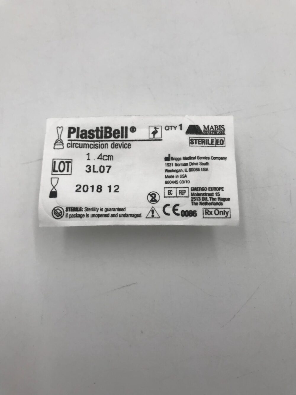 Briggs Medical 9214 Mabis Healthcare PlastiBell Circumcision Device 1 ...