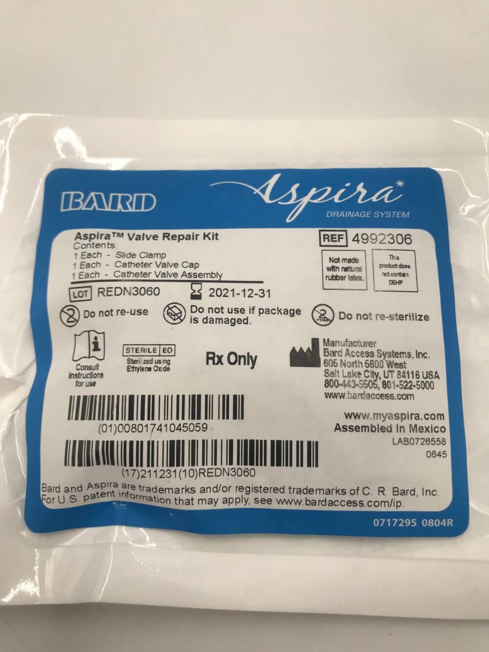 Bard 4992306 Aspira Valve Repair Kit (X) – GB TECH USA