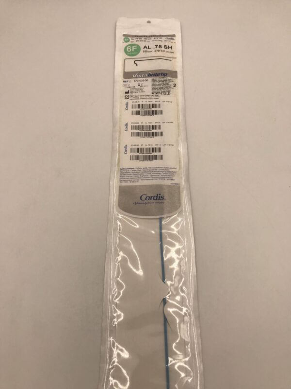 CORDIS 670-035-00 Vista Brite Tip Guiding Catheter AL .75 SH 6F (X ...