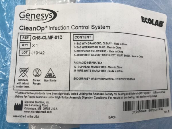 Microtek CHS-CLMF-01D Ecolab Genesys CleanOp Infection Control System ...