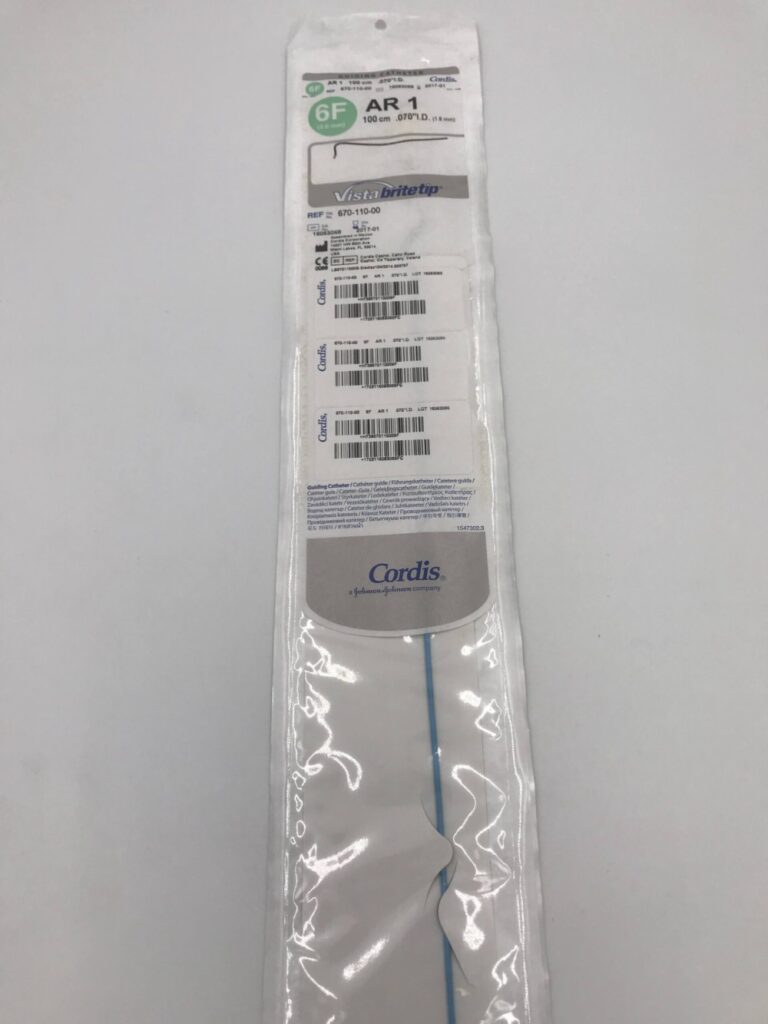 CORDIS 670-110-00 Vista Brite Tip Guiding Catheter AR 1 6F (X) - GB ...