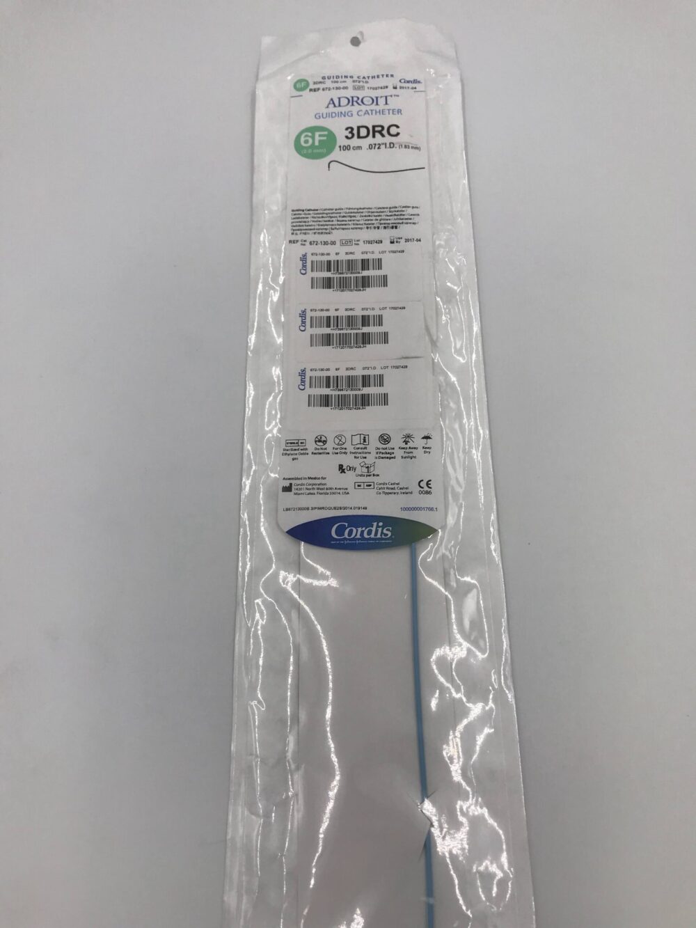 CORDIS 672-130-00 Adroit Guiding Catheter 3DRC 6F (X) – GB TECH USA