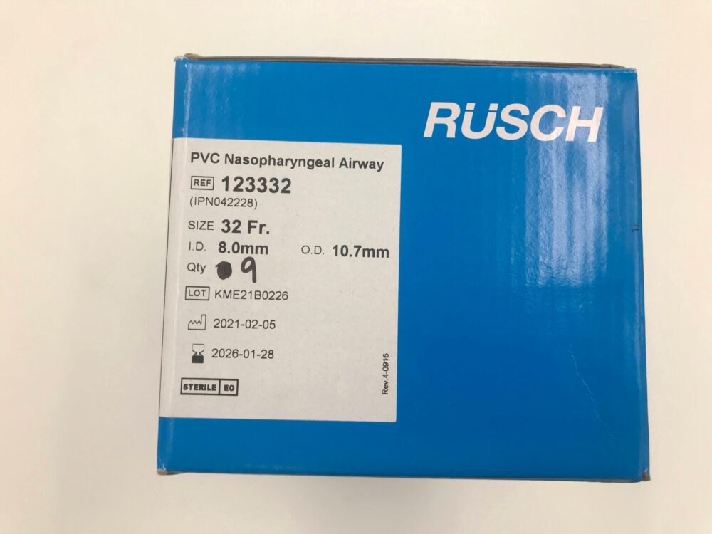 TELEFLEX 123332 Rusch PVC Nasopharyngeal Airway 32Fr (9/Box) – GB TECH USA