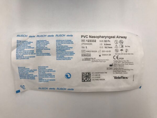 TELEFLEX 123332 Rusch PVC Nasopharyngeal Airway 32Fr (9/Box) – GB TECH USA