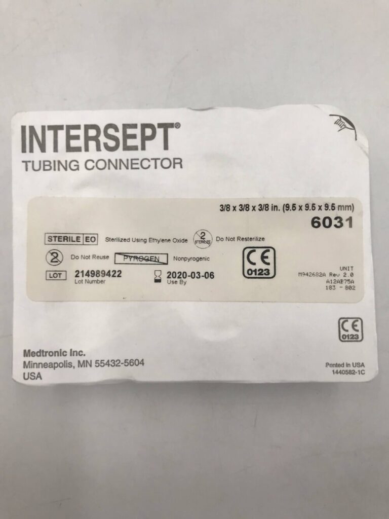 MEDTRONIC 6031 Intersept Equal "Y" Connector w/o Luer Lock 3/8 x 3/8 x 3/8 in. (X) - GB TECH USA