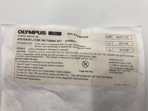 Olympus 72-00119-0 Hysteroflator 100 Tubing Set - Sterile (X) - GB TECH USA