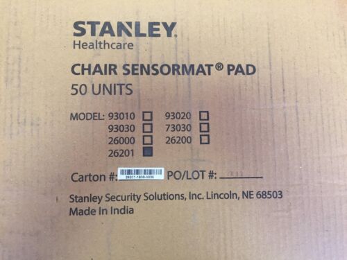 STANLEY HEALTHCARE 26201 Chair Sensormat Pad (50/Box) - GB TECH USA