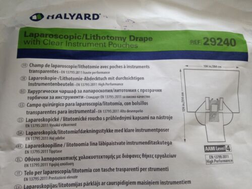 HALYARD 29240 Laparoscopic/Lithotomy Drape AAMI Level 4, 124in x 104in ...
