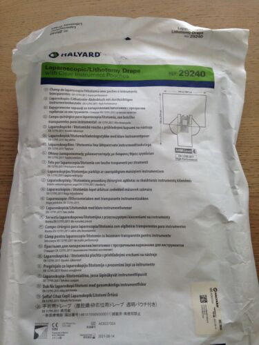 HALYARD 29240 Laparoscopic/Lithotomy Drape AAMI Level 4, 124in x 104in ...