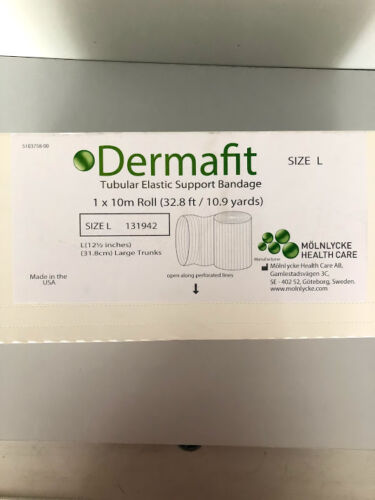 MOLNLYCKE 131942 DermaFit Tubular Elastic Support Bandage 1 x 10m Roll ...