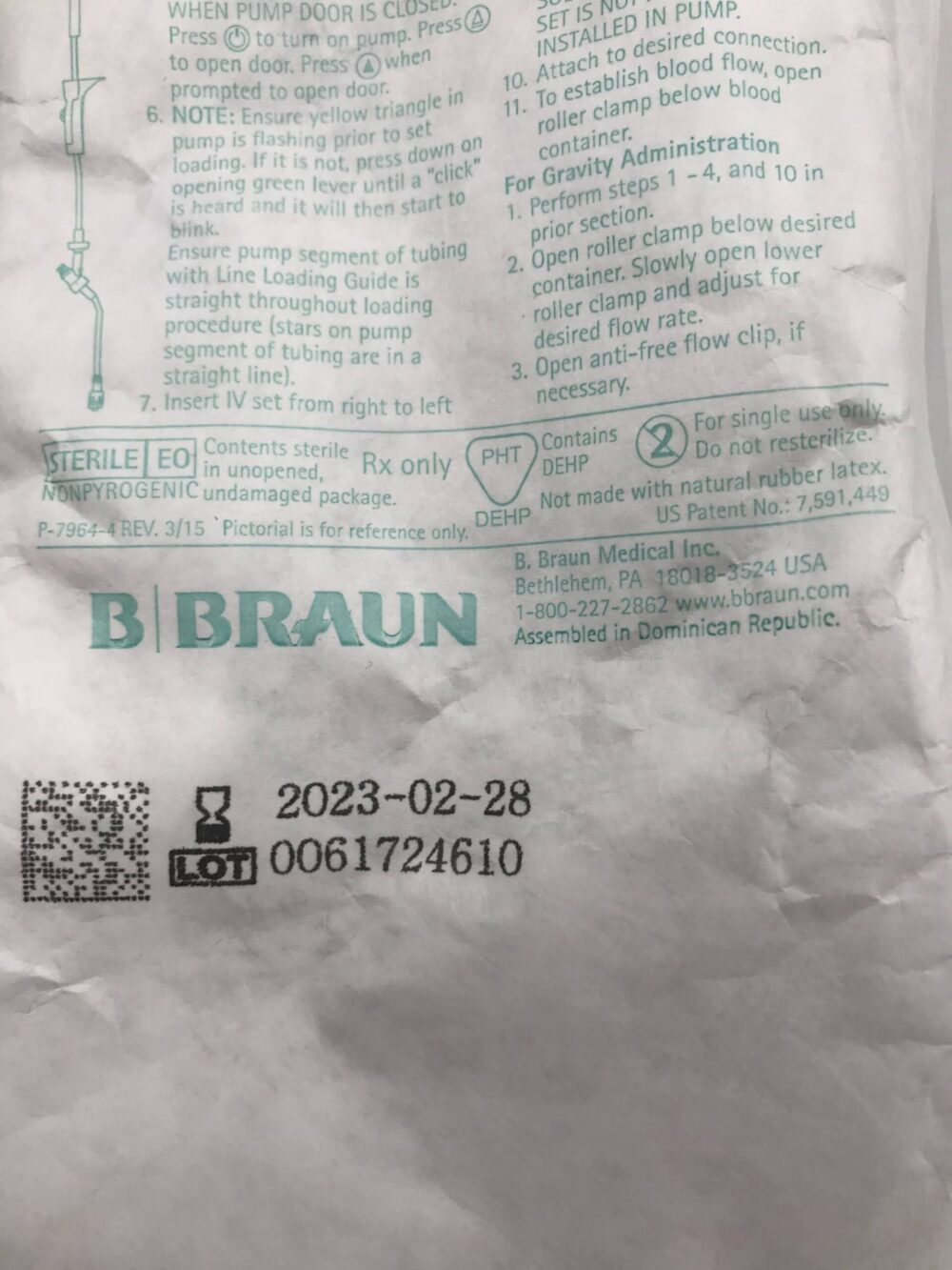 BRAUN 490105 Infusomat Space Pump Y-Type Blood Set (X) - GB TECH USA