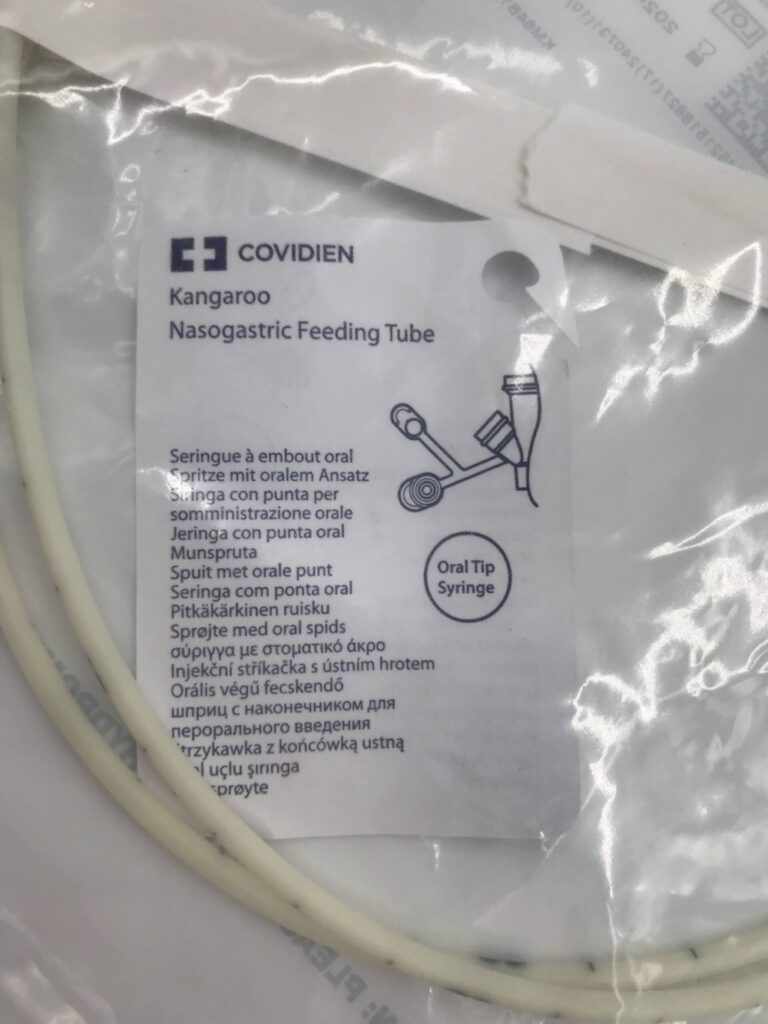 Covidien 8884720825 kangaroo Nasogastric Feeding Tube 8Fr/Ch (2.7mm) x ...