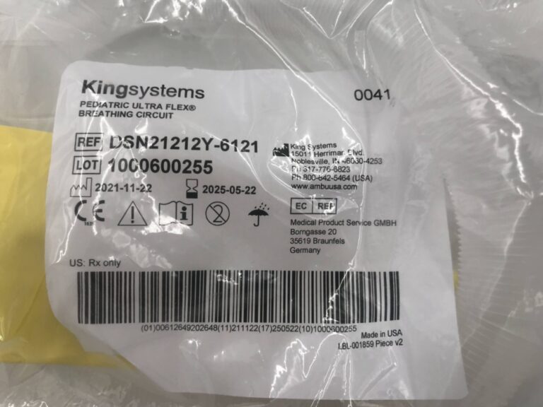 King systems DSN21212Y-6121 Pediatric Ultra Flex Breathing Circuit (X ...