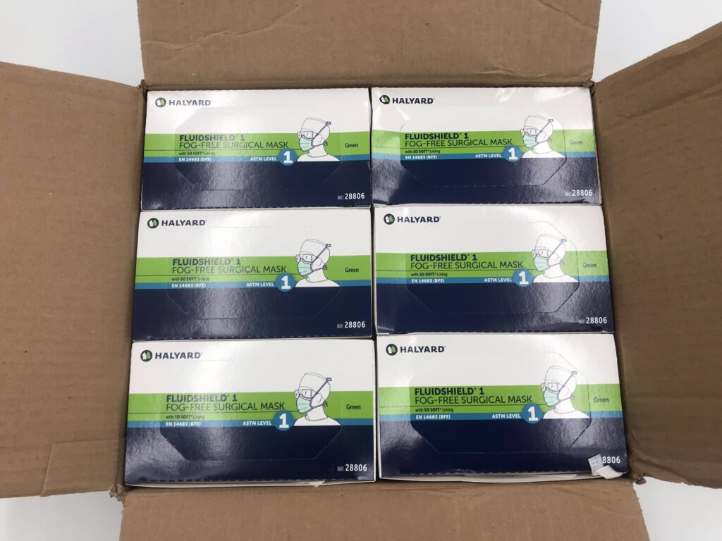HALYARD 28806 FluidSheild’s Fog-Free Surgical Mask w/So Soft Lining ...