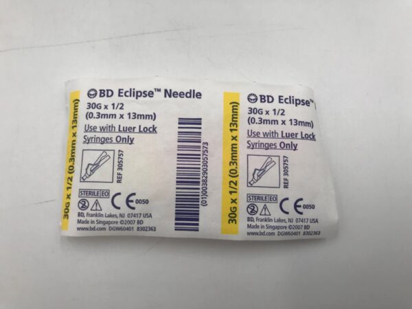 BD 305757 Eclipse Injection Needle 30G x 1/2 (100/Box) - GB TECH USA
